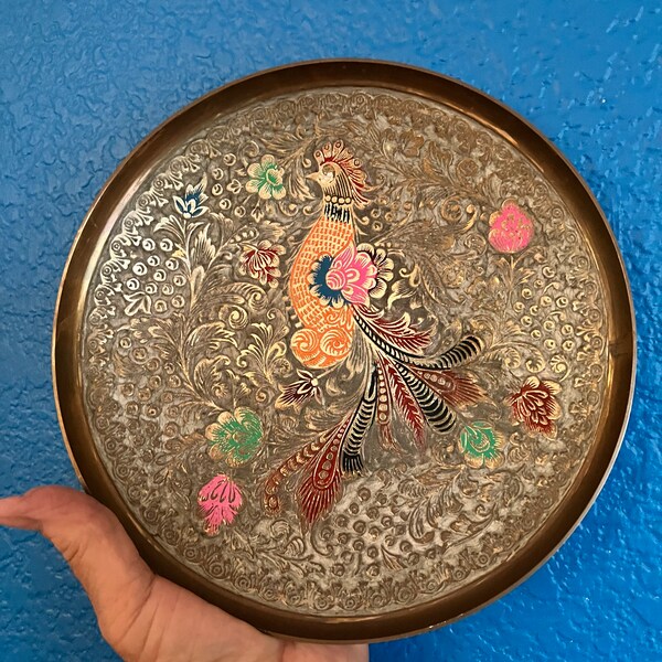 Indian Brass Plate - Etsy