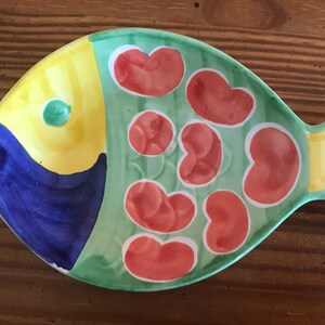 Ceramic Fish Plate Set, Mexican Fish Plate, Set of 4 Plates, Beach ...