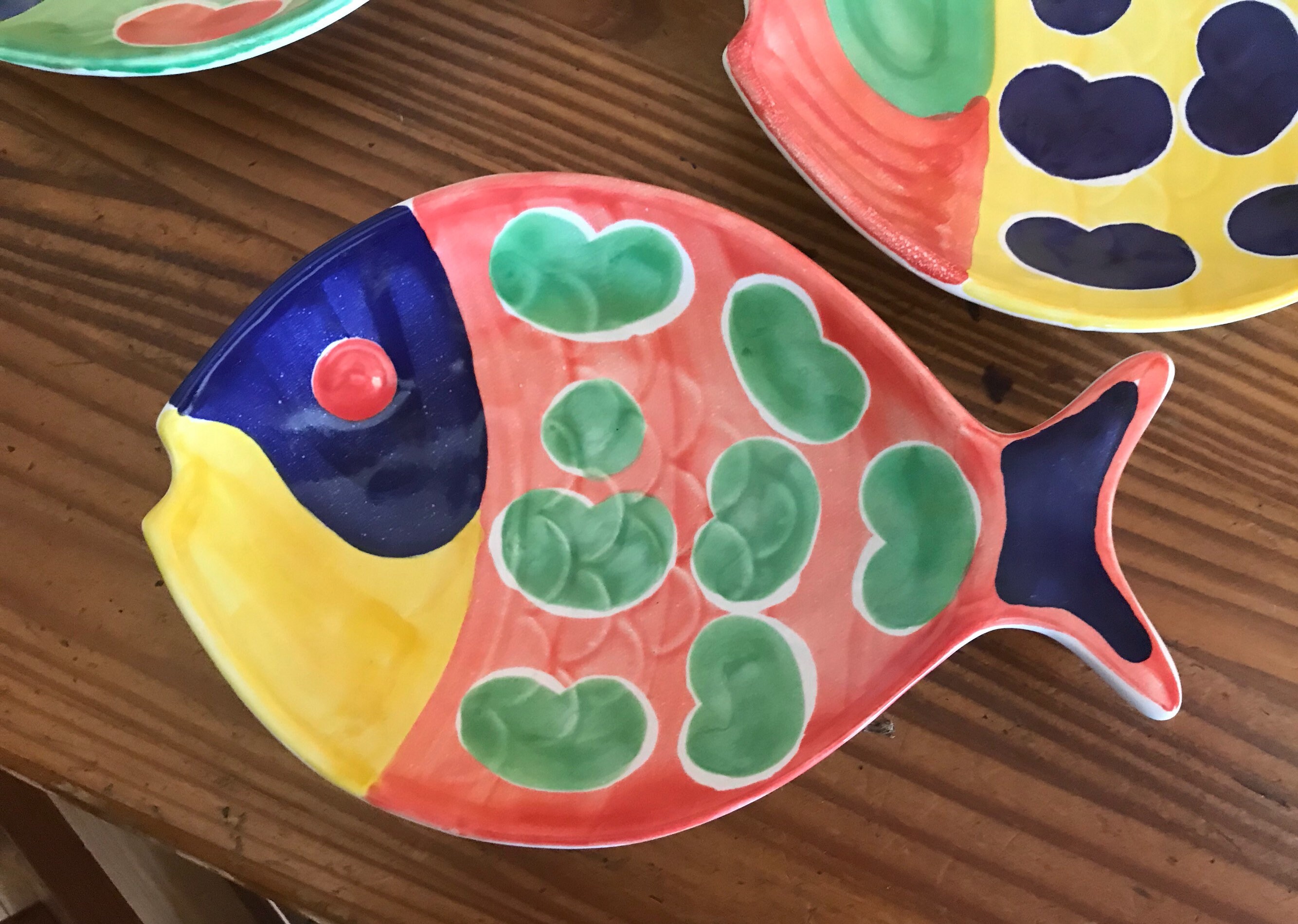 Ceramic Fish Plate Set Mexican Fish Plate Set of 4 Plates - Etsy Sweden