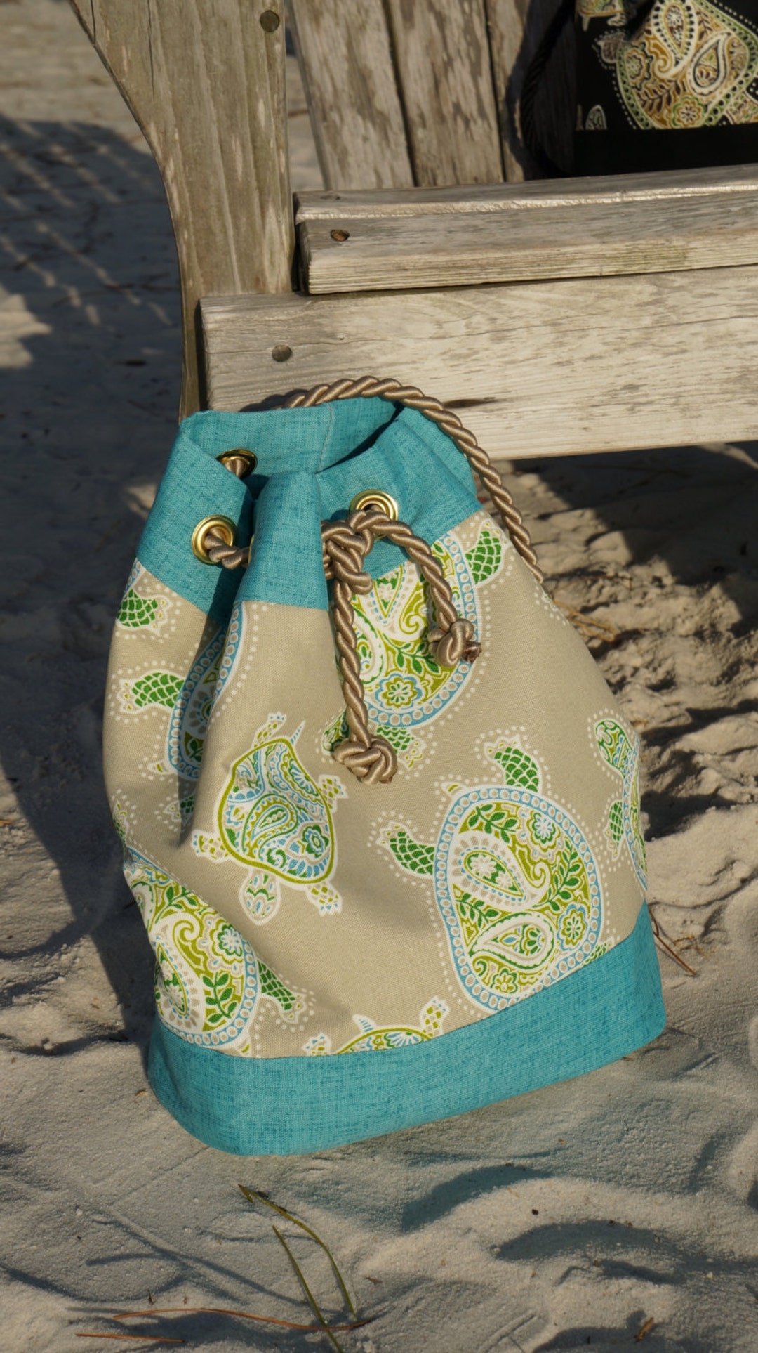 Turquoise Sea Turtle Bags - Etsy