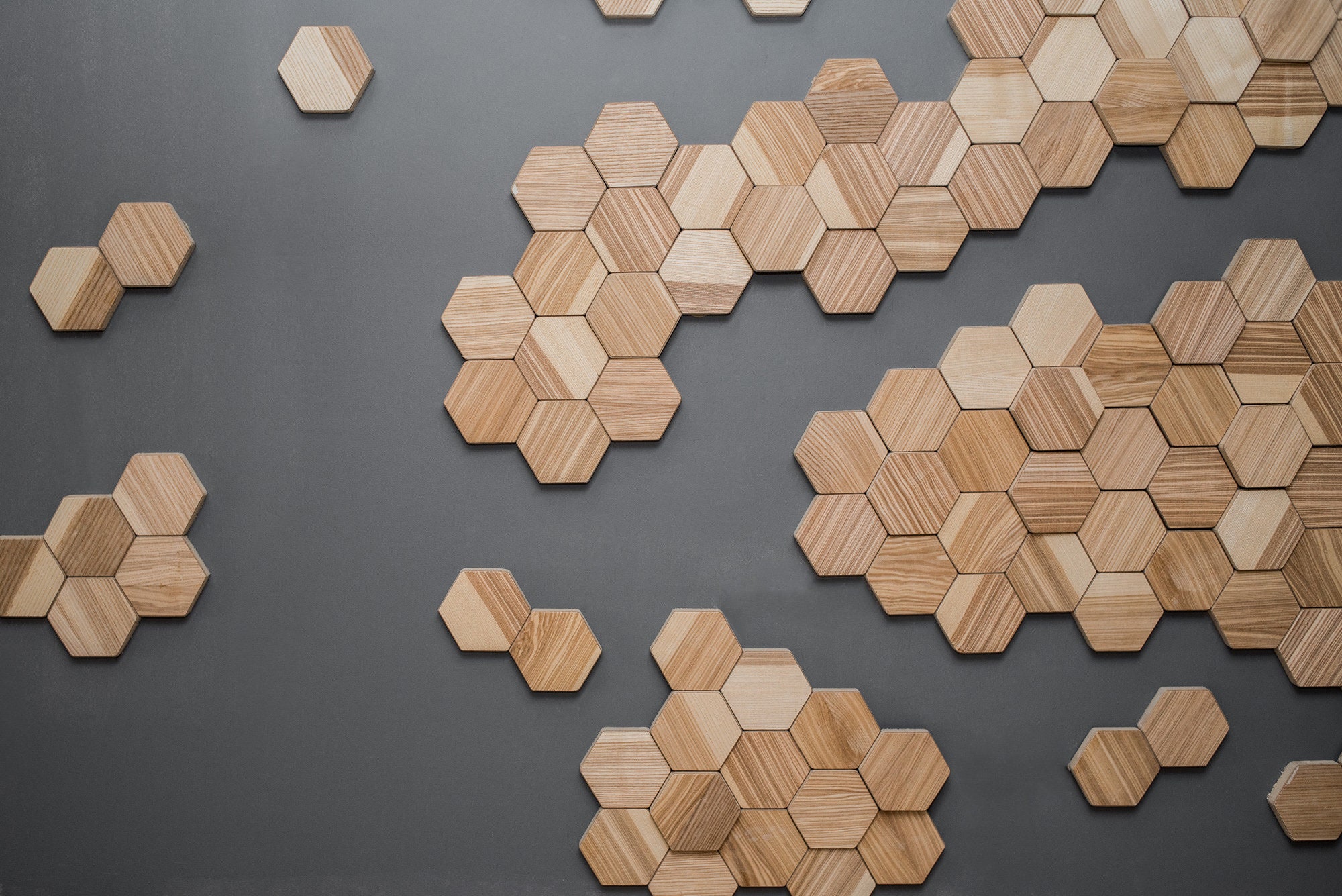 Hexagon Mirror Wall Panel Art Decor Unique Mosaic Modern | Etsy UK