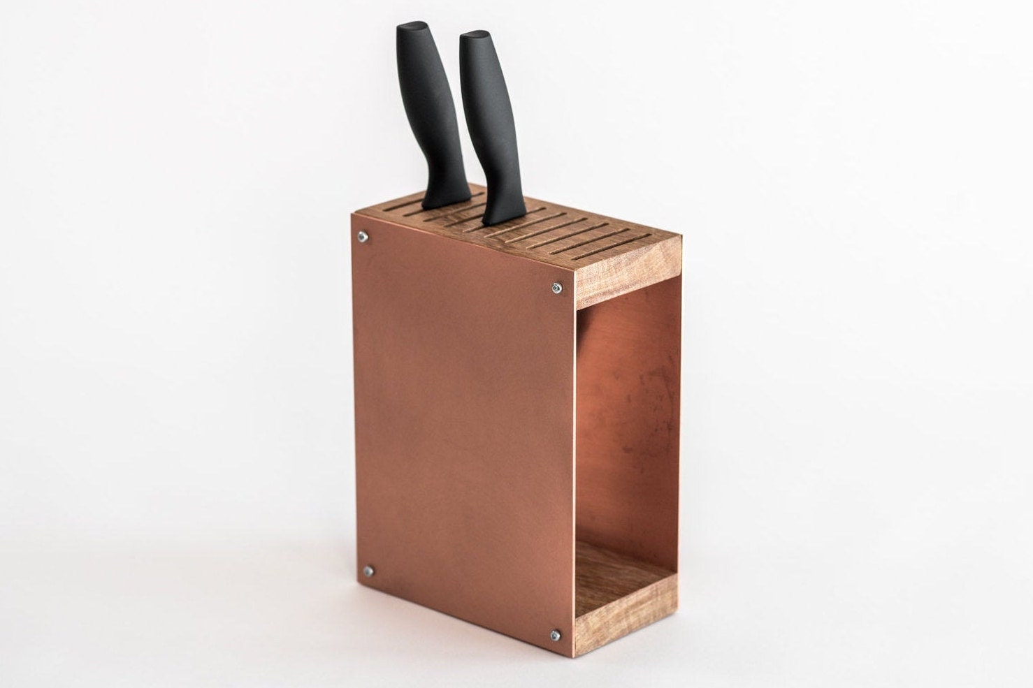 Knife Block Holder Standing Display Designer Made of Rustic - Etsy