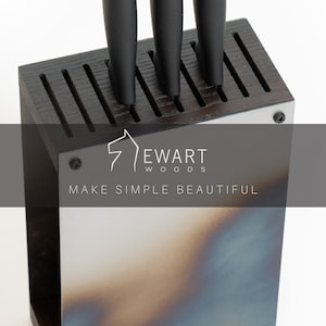 Metal Knife Block, Knives Holder Free Standing, Kitchen Organization ...