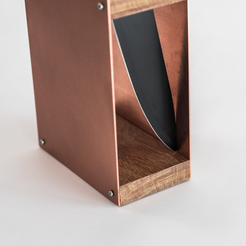 Knife Block Holder Standing Display Designer Made of Rustic - Etsy