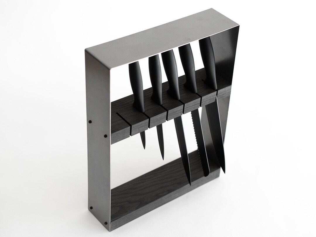 Knife Block Kitchen Holder Stand Knife Rack Standing Organizer Rack ...