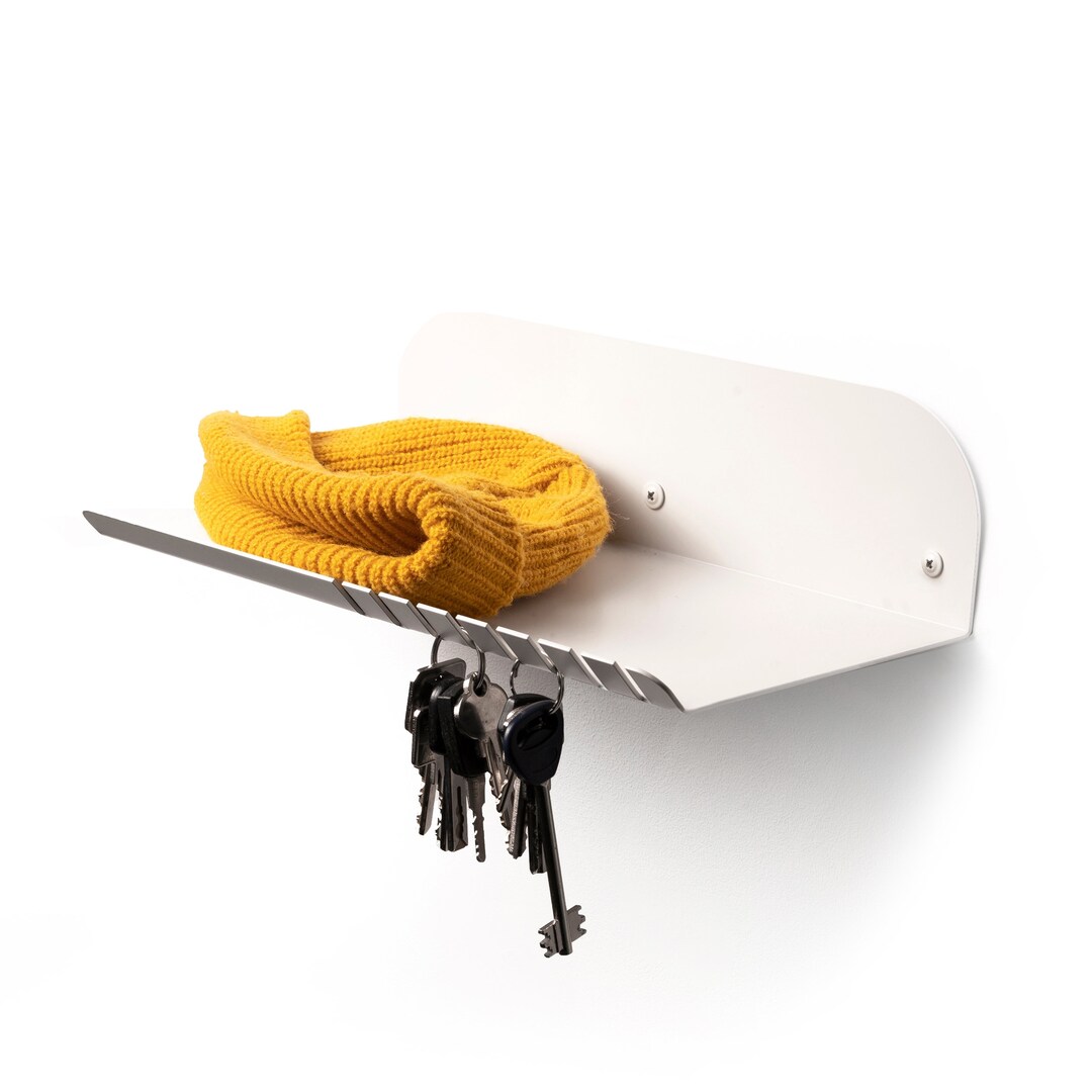 Wall Mounted Key Holder With Shelf Entryway Mail Organizer - Etsy