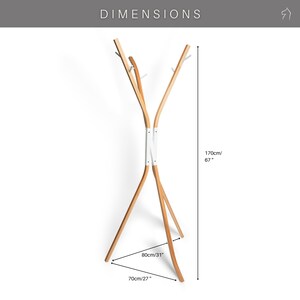 Free Standing Coat Rack, Walnut Wood Hanger Stand for Clothes - Etsy