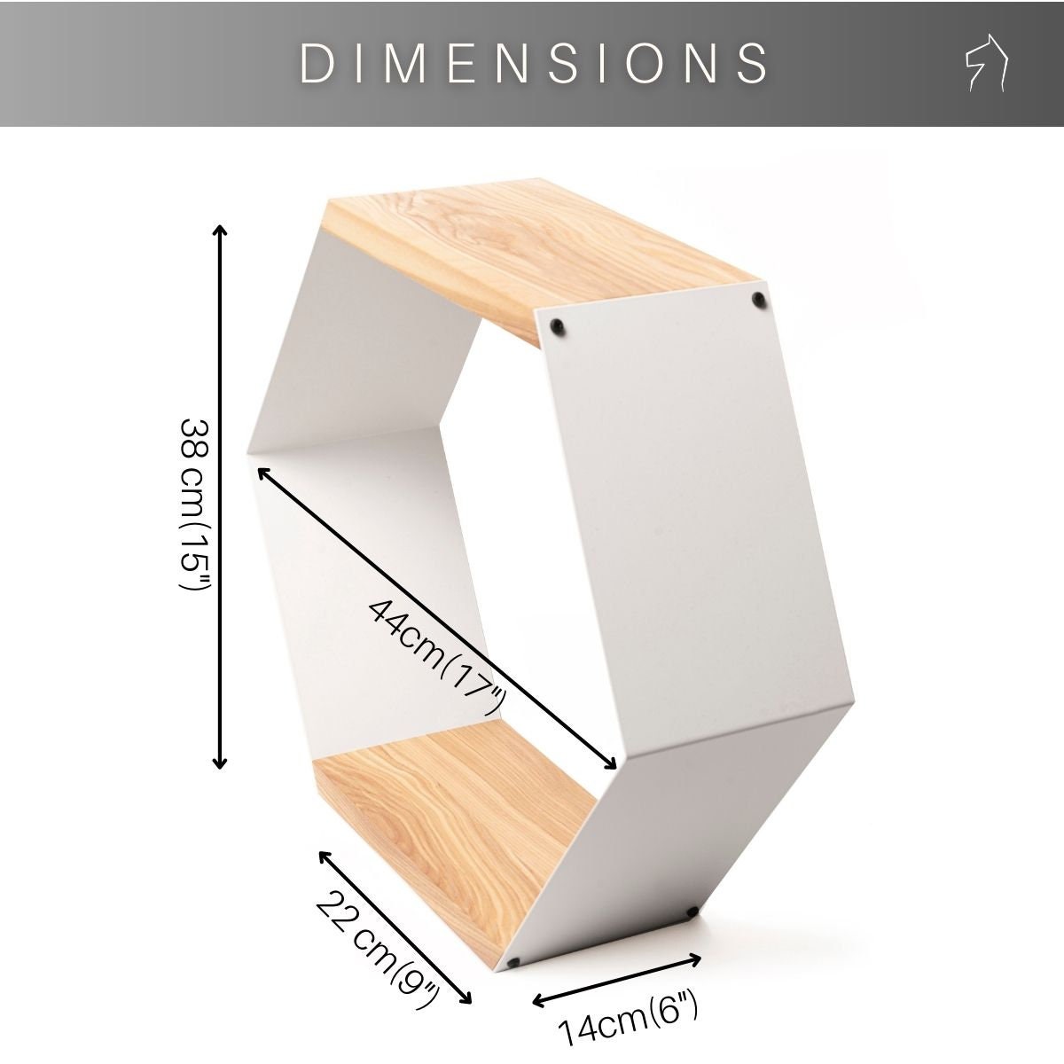 Hexagon Shelves Floating Wall Shelf Geometric Wooden Metal Honeycomb ...