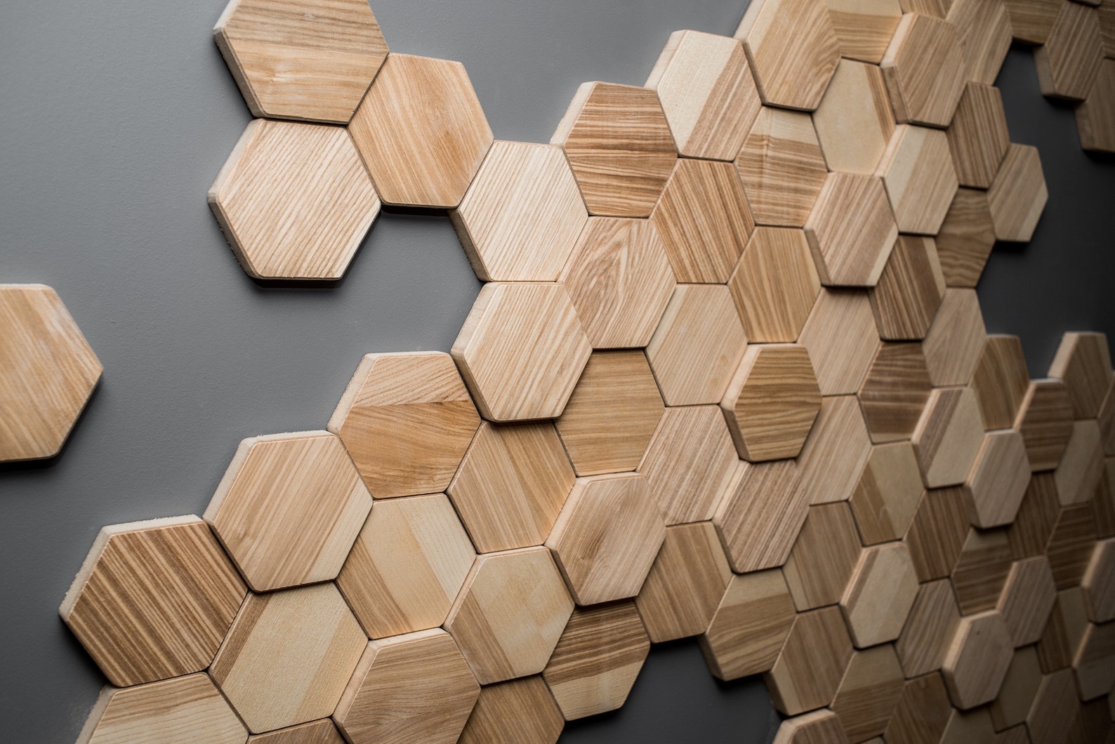 Hexagon Mirror Wall Panel Art Decor Unique Mosaic Modern | Etsy