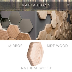 Wood Hexagon Wall Art Decor Geometric Panels Sculpture - Etsy