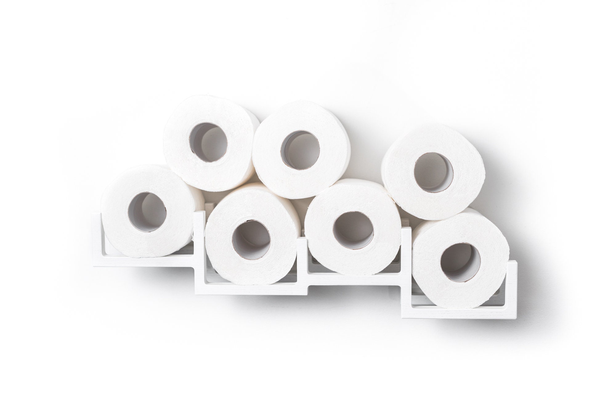 Toilet paper holder shelf wc roll wall mount wood floating | Etsy