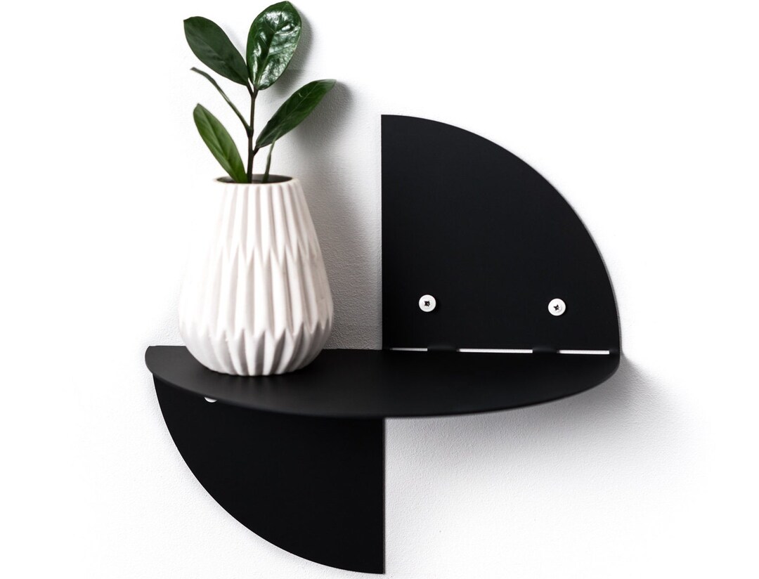 Floating Wall Shelf Metal Shelves Small Wall Mounted Geometric ...