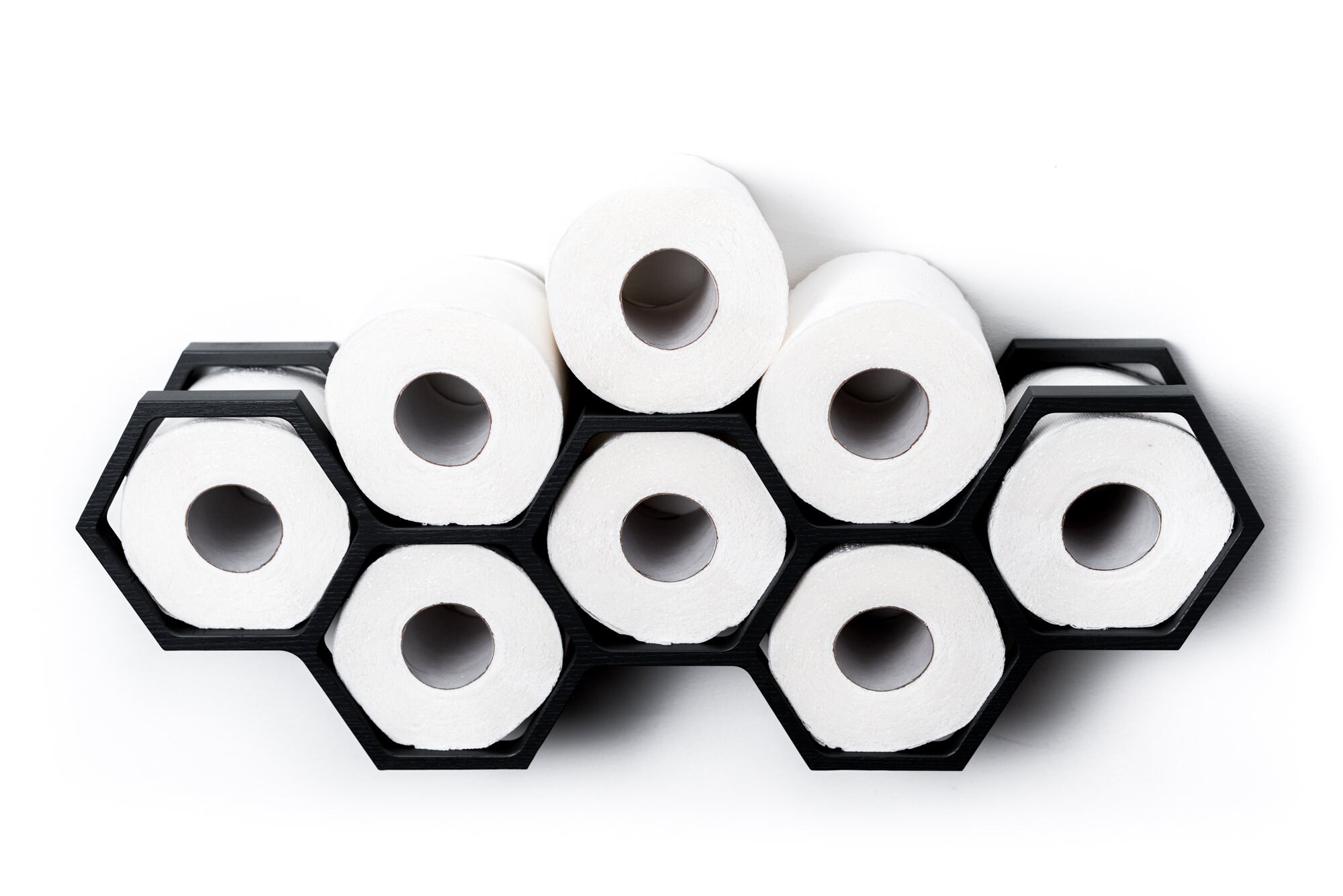 Toilet paper holder shelf wc roll wall mount wood floating | Etsy