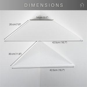 Metal Corner Shelves, Wall Mount White Plant Shelf, Small Black Corner ...