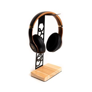 Wooden Headphone Stand Earphone Holder Unique Modern Metal - Etsy