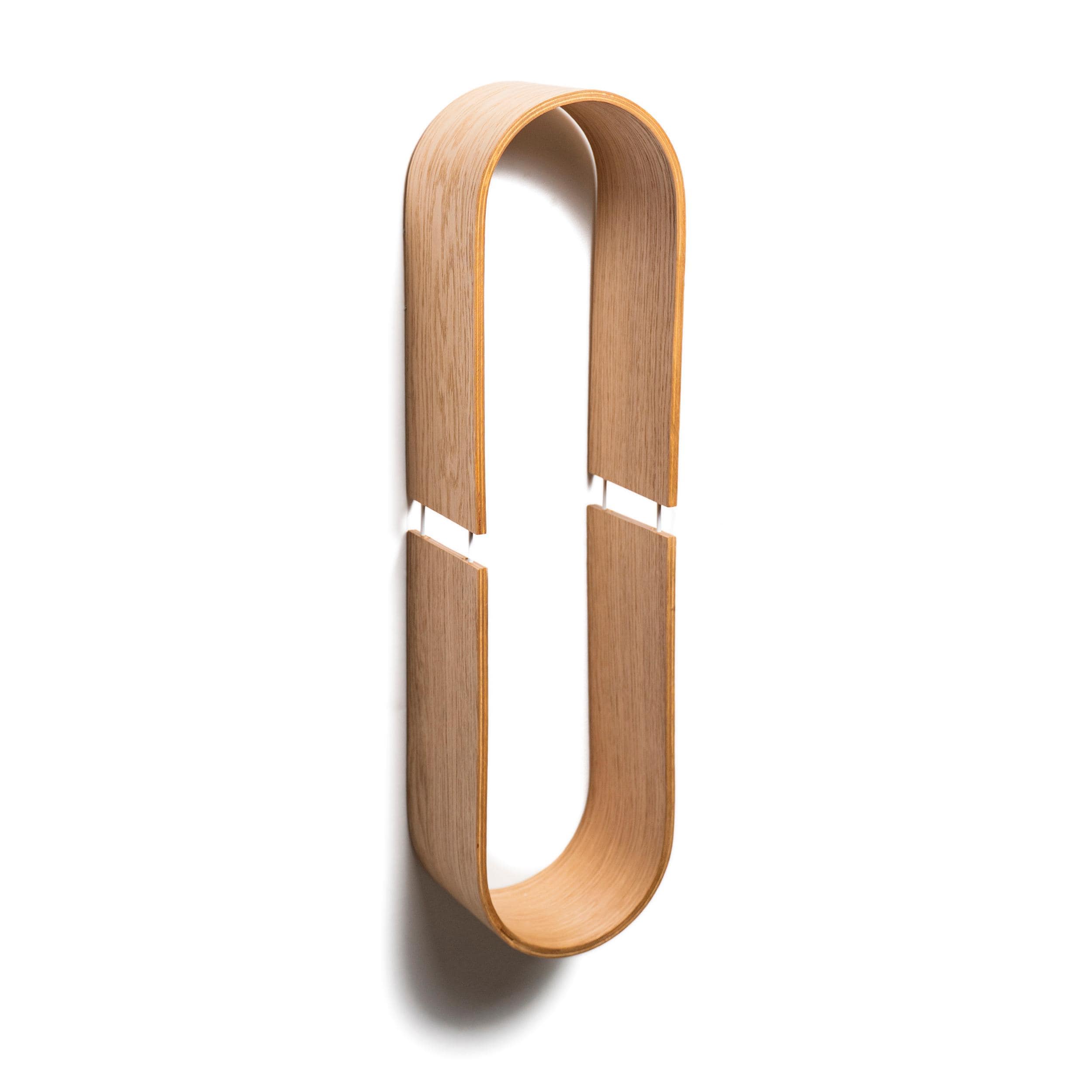 Floating Wall Mounted Oval Shelf From Wood, Decorative Geometric Wooden ...