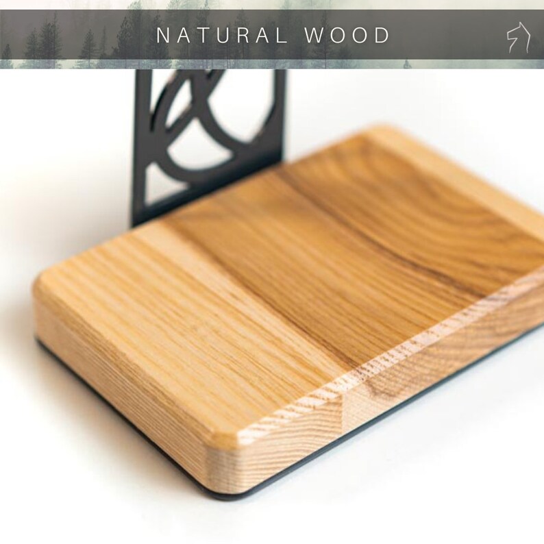 Wooden Headphone Stand Earphone Holder Unique Modern Metal | Etsy