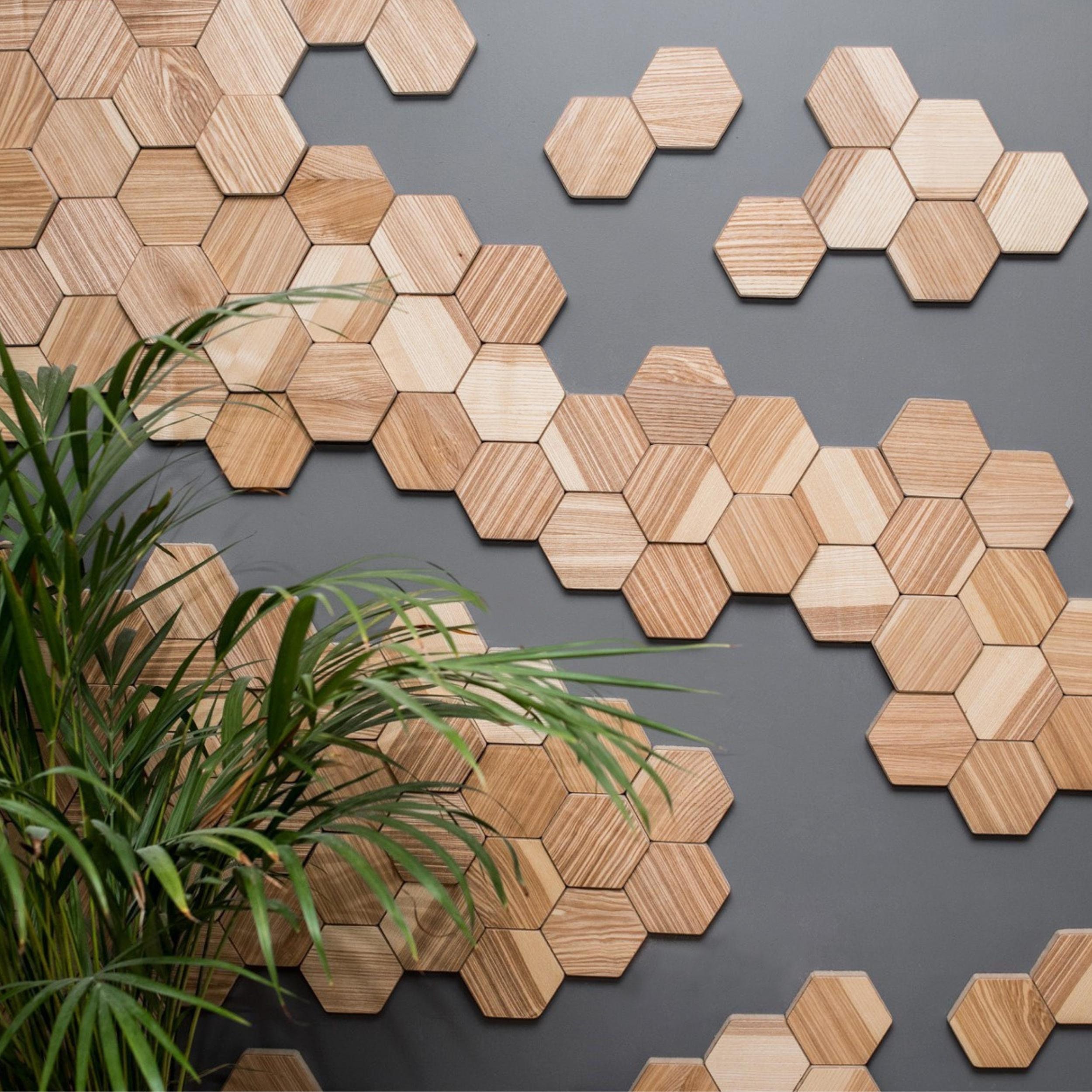 Hexagon Mirror Wall Panel Art Decor Unique Mosaic Modern - Etsy