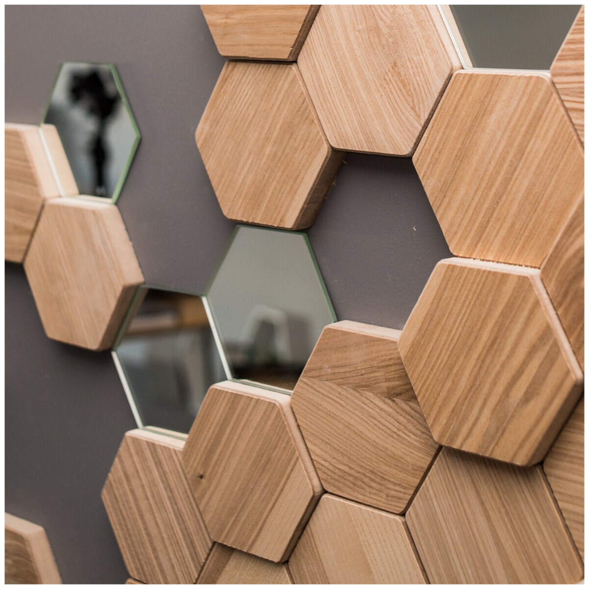 Wood Hexagon Wall Art Decor Geometric Honeycomb Sculpture - Etsy