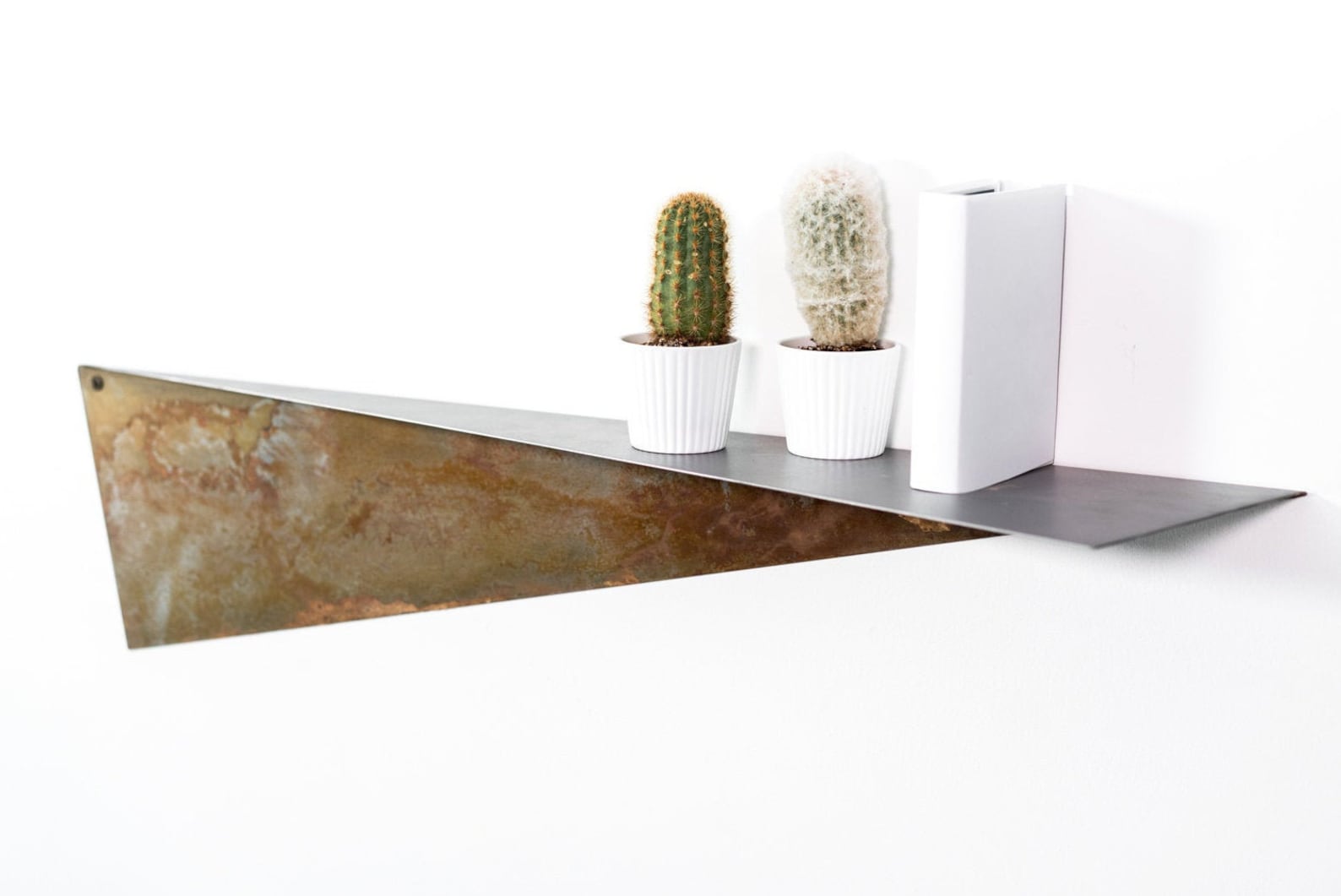 Floating Wall Shelf Metal Shelves Wall Mounted Rustic Geometric ...