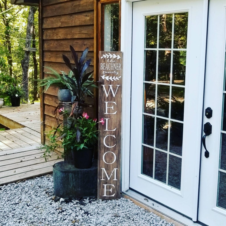 5 ft Tall Welcome Sign Front Porch Welcome Sign Entry Sign | Etsy