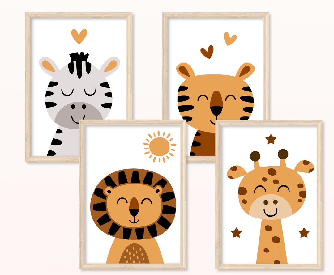 Baby Animals POSTER - DIN A5, A4 - Art Print, Print, Wall Picture ...