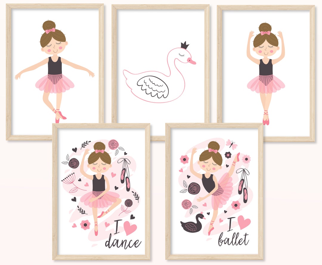 Girls Ballerina POSTER DIN A5, A4 Mural, Gift, Girls, Children ...