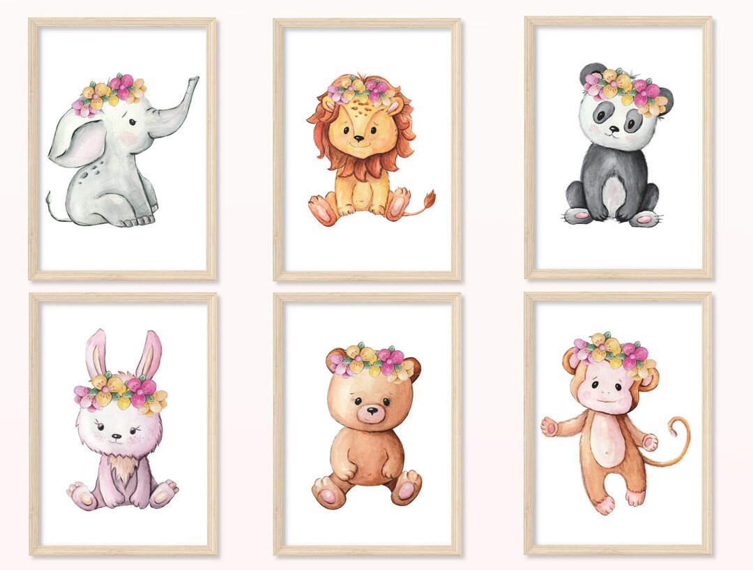 Baby Animals POSTER DIN A5, A4 Art Print, Print, Mural, Children's Room ...