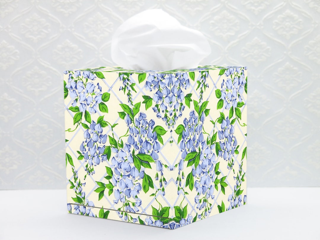 Tissue Box Cover Wisteria Tissue Box Tissue Holder Reusable Tissue Box ...