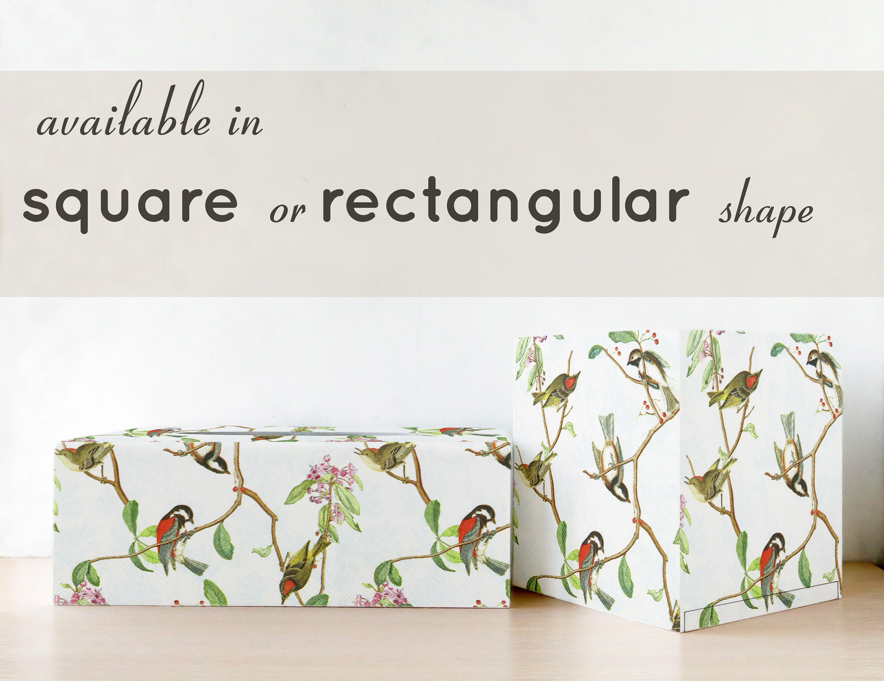 Tissue Box Cover Birds Tissue Box Shelf Decor Tissue Box - Etsy