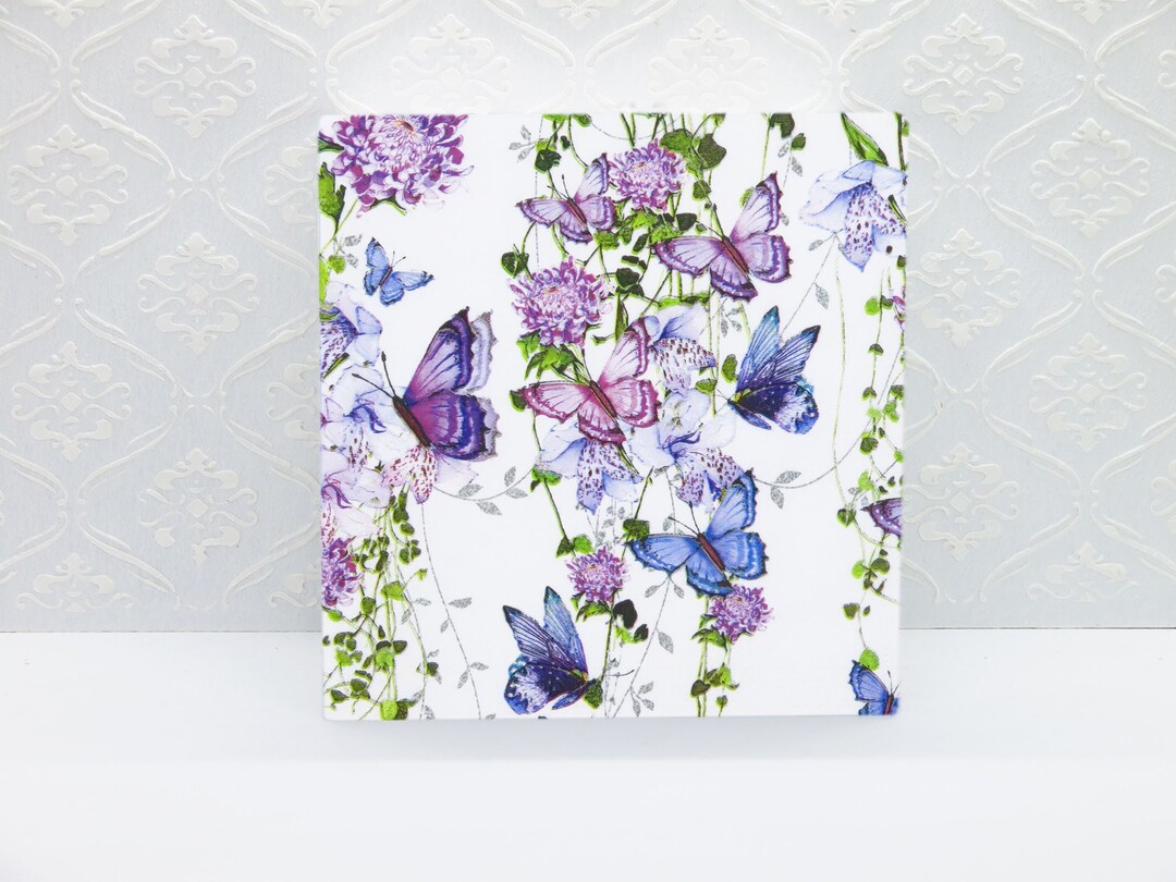Tissue Box Cover, Tissue Holder, Tissue Box Cover With Butterflies ...