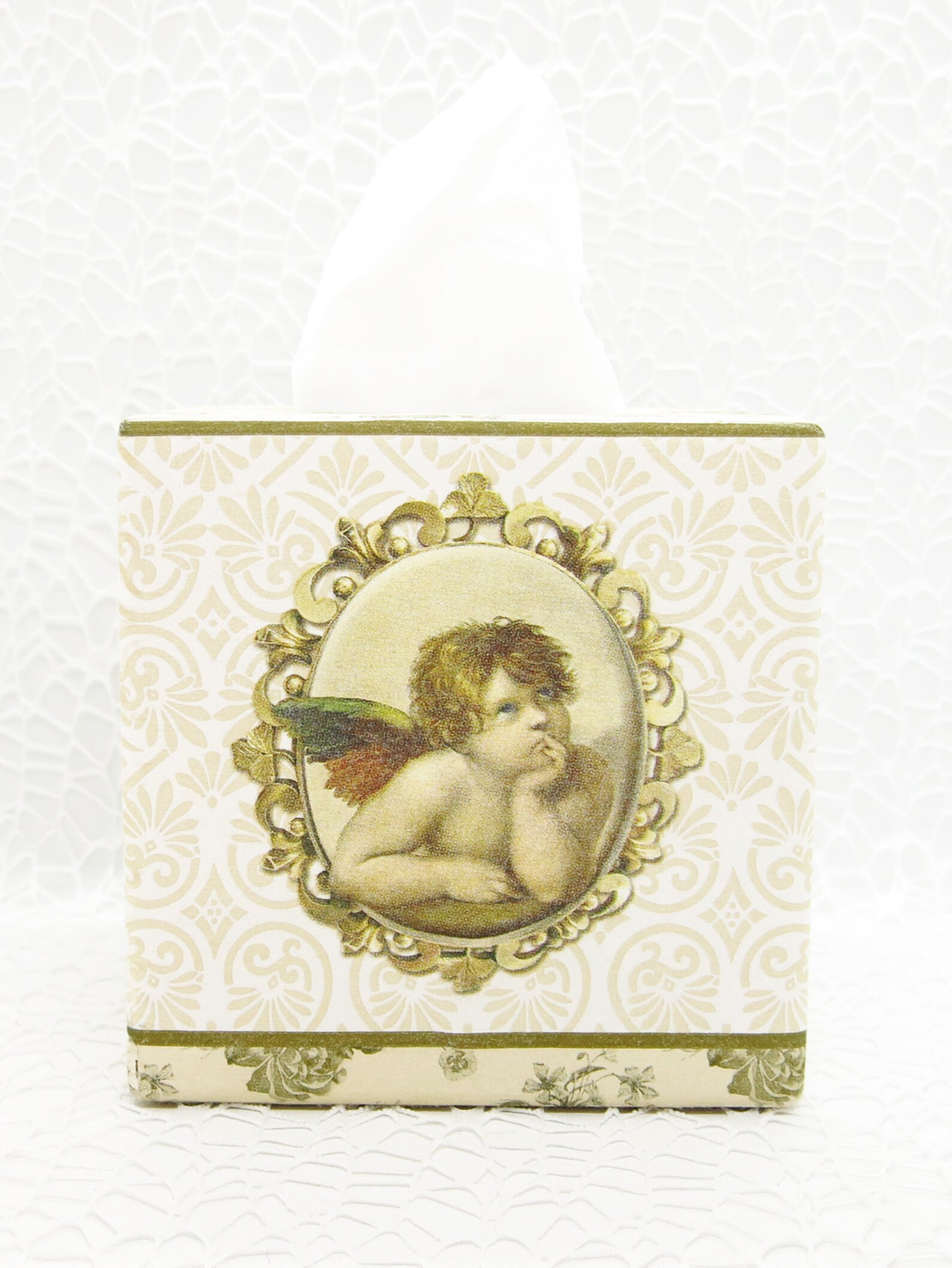 Tissue Box Cover Raphael Angel Bedroom Decor Wooden Tissue - Etsy