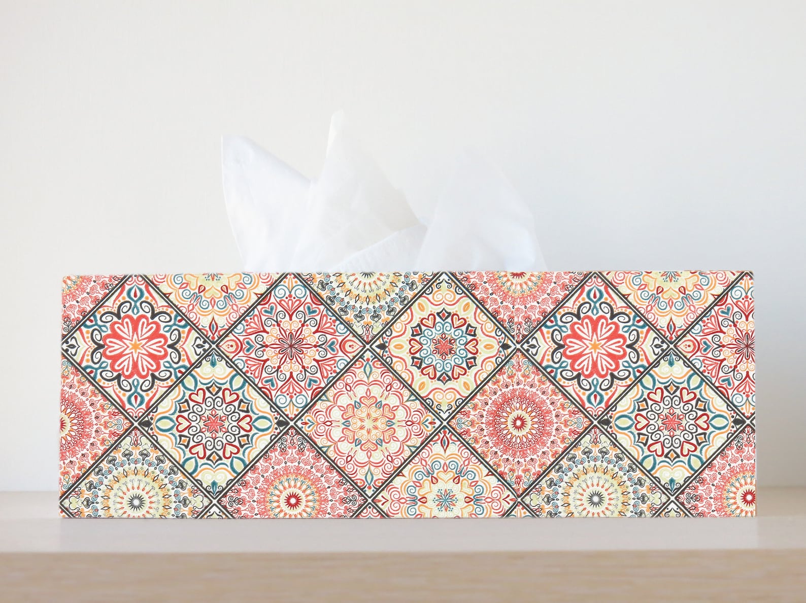 Tissue box cover Tissue holder Moroccan tiles Square tissue | Etsy