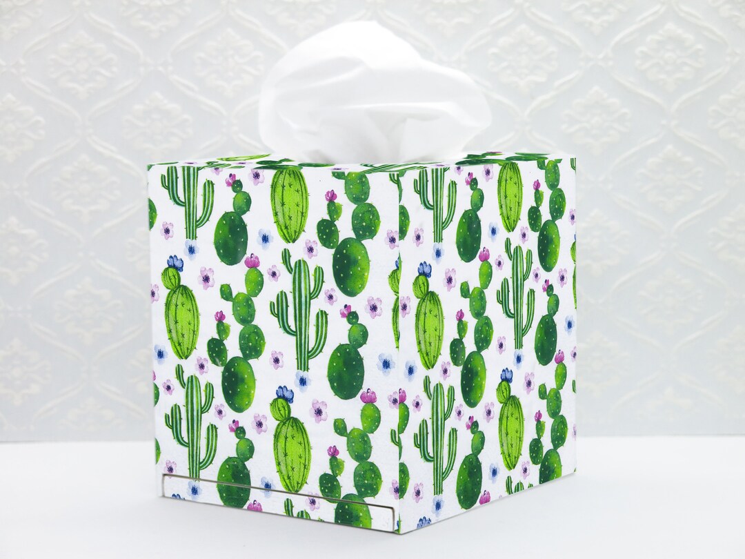 Tissue Box Cover Cactus Tissue Box Decorate Tissue Box Tissue Holder ...