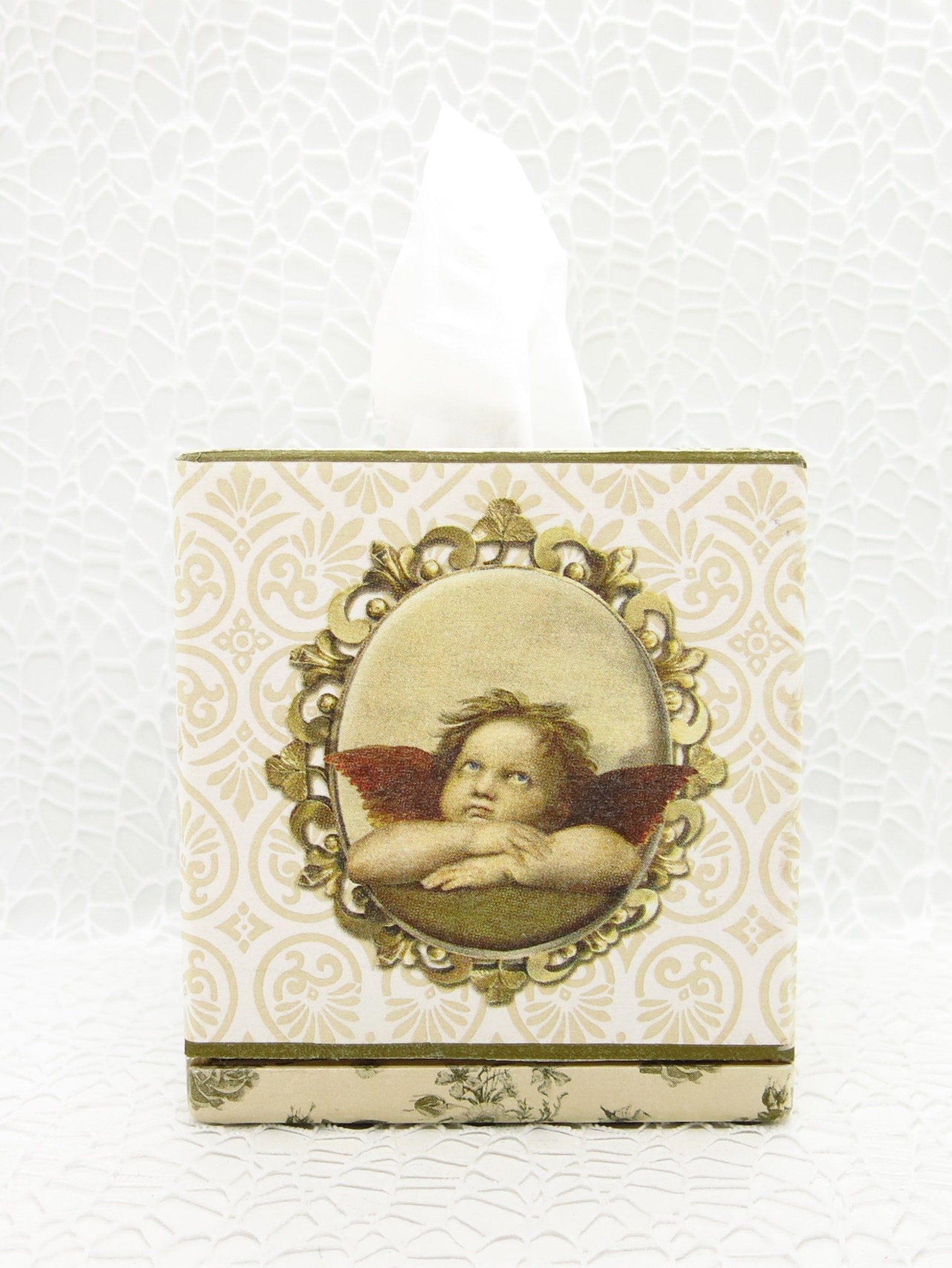 Tissue Box Cover Raphael Angel Bedroom Decor Wooden Tissue - Etsy