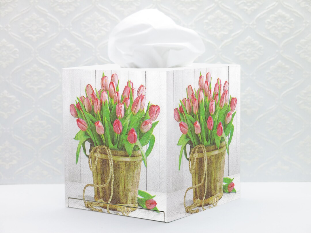 Tissue Box Cover Tulips Tissue Box Tissue Box Holder Tissue Box Holder ...
