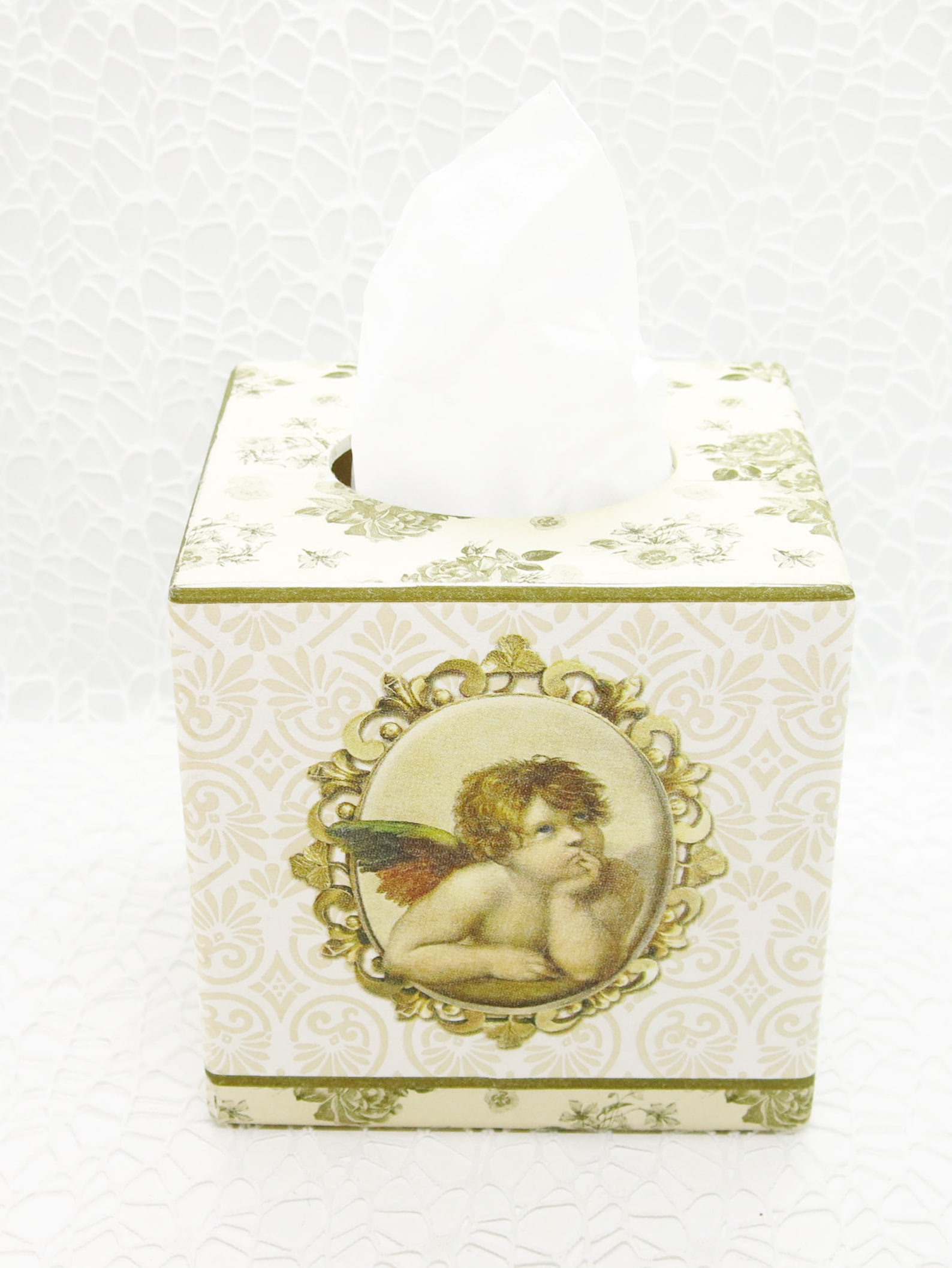 Tissue Box Cover Raphael Angel Bedroom Decor Wooden Tissue - Etsy