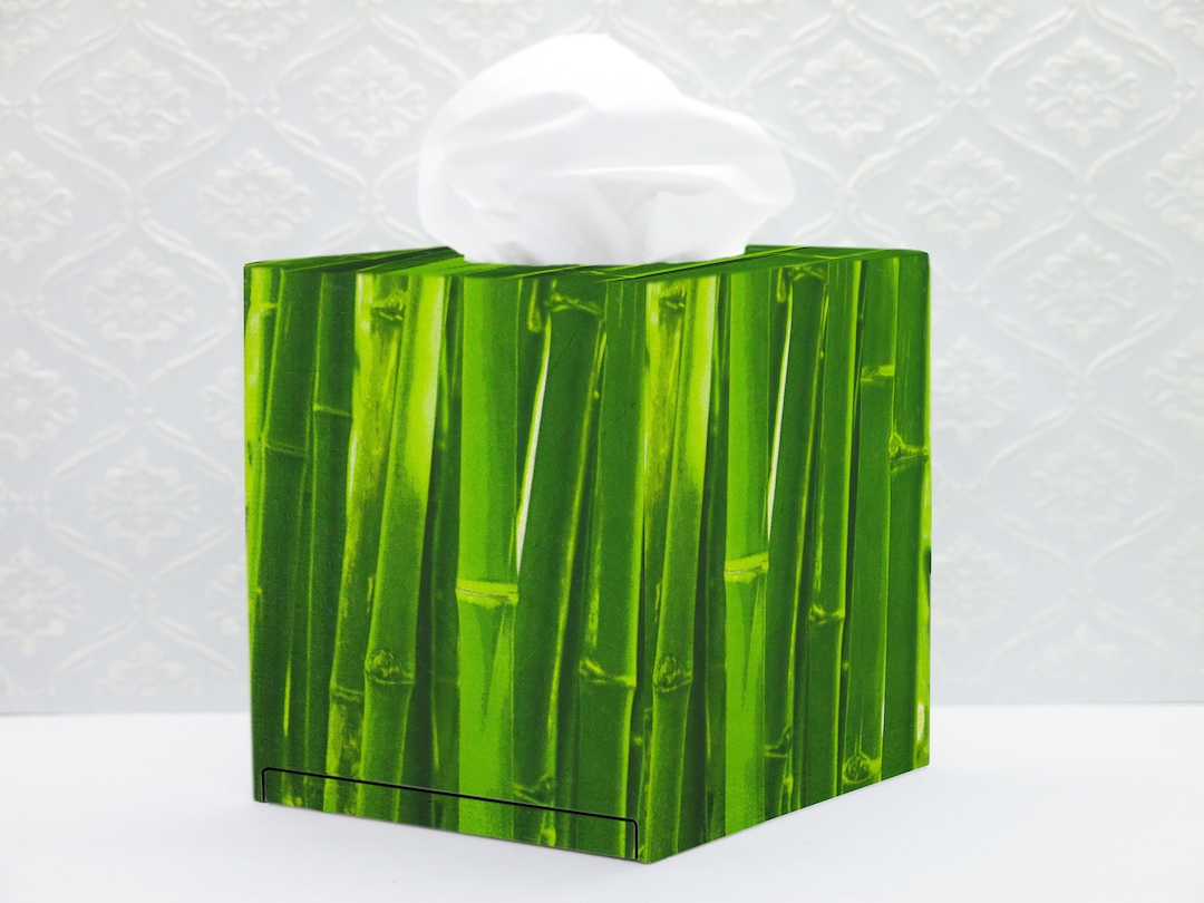 Tissue Box Cover Green Tissue Box Cover Wooden Tissue Holder Square ...