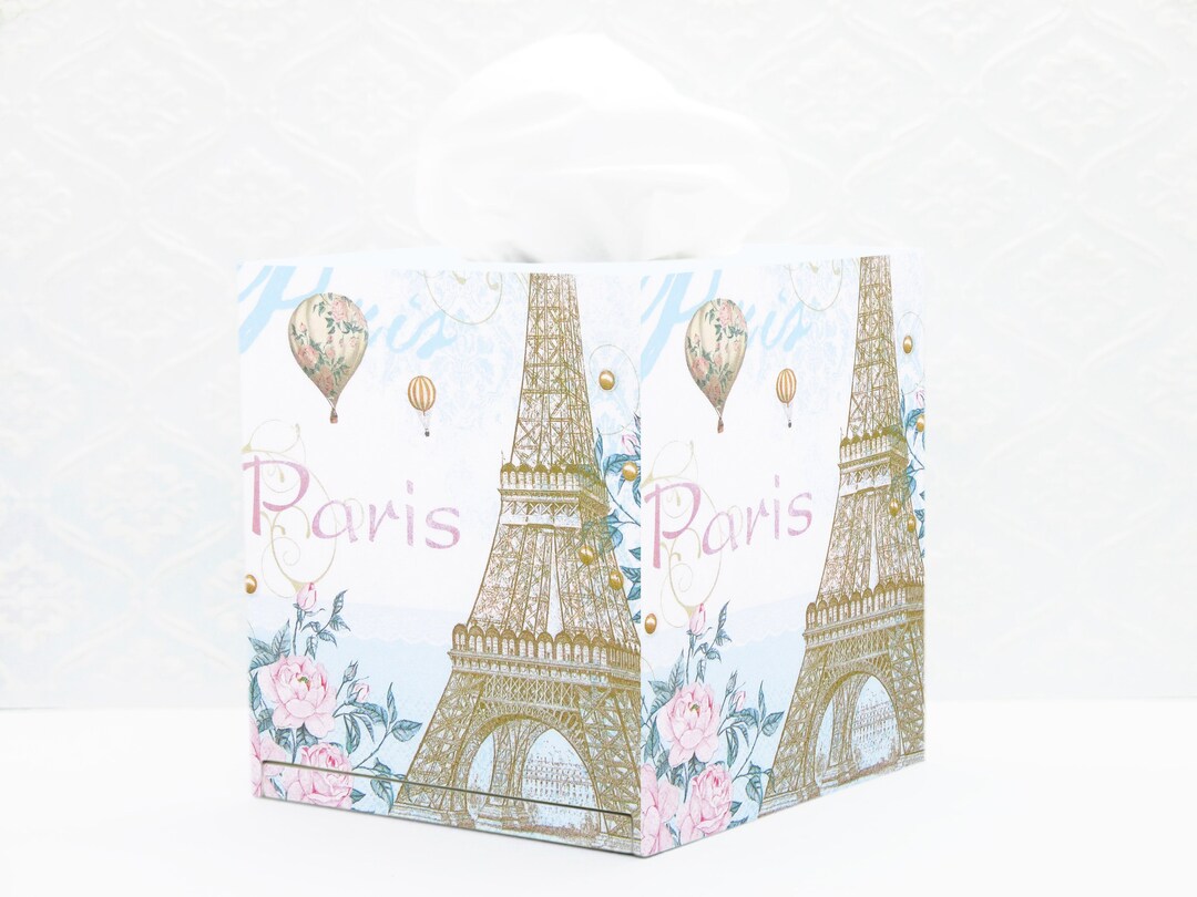 Paris Tissue Box, Tissue Box Holder, Tissue Storage Box, Square Tissue ...