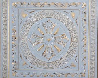 Ceiling tile faux paint ancient gold color PL01 10tiles/lot | Etsy