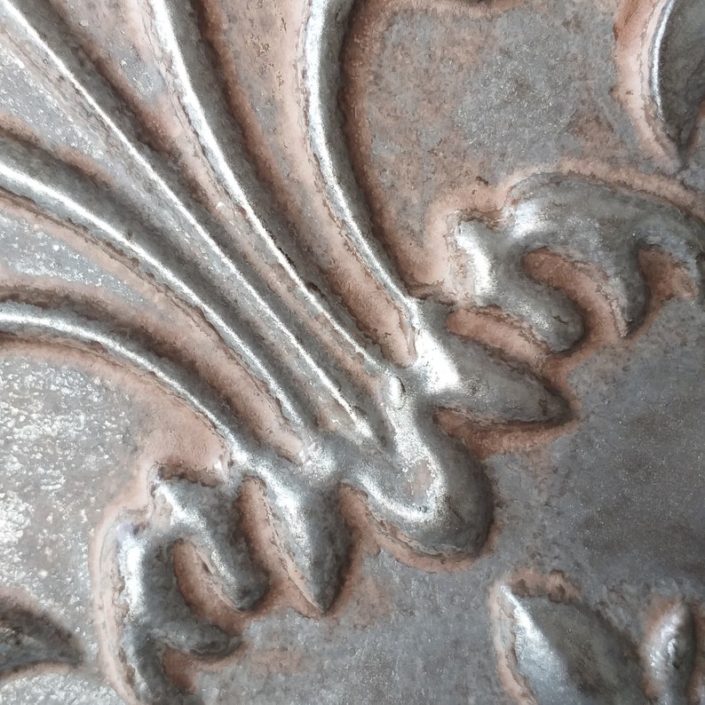 Embellished 2x2 Ceil Tile Faux Tin Weathered Iron Decor Art | Etsy