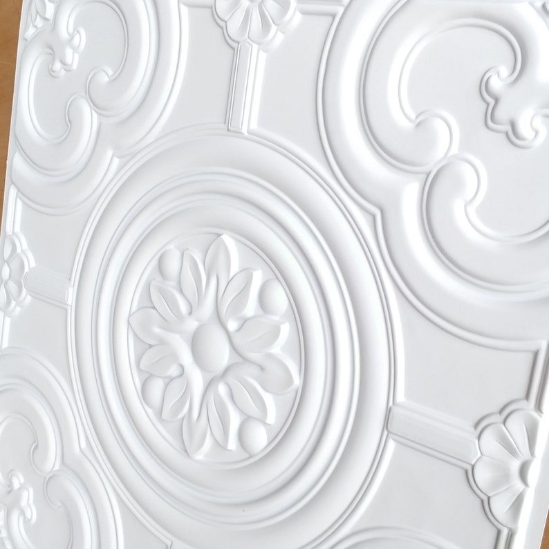 Ceiling Tile Faux Painted White Matt Color PL50 10tiles/lot | Etsy