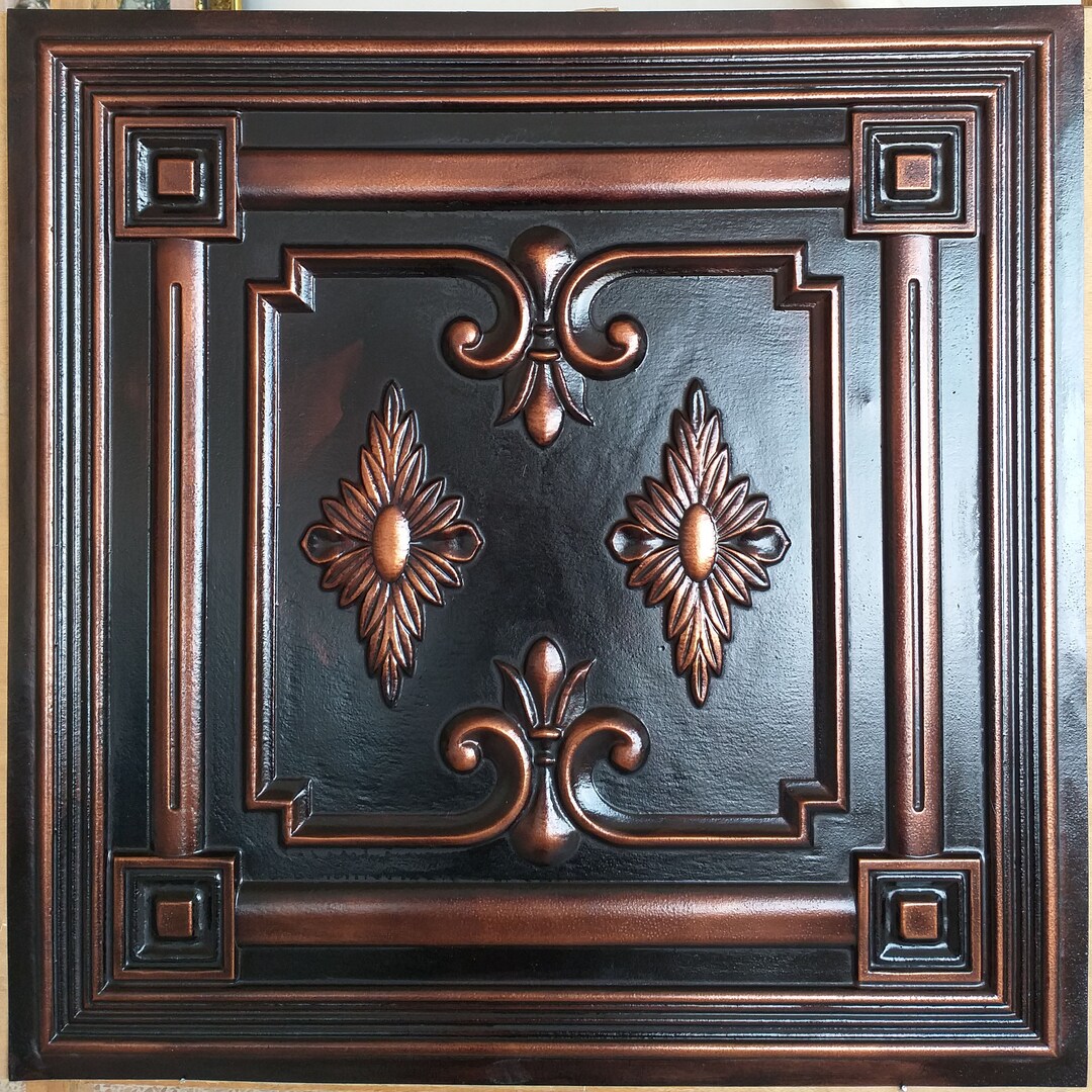 Vintage Ceiling Tiles Palaeo Copper Store Cafe Pub Decor Ceiling Panels ...