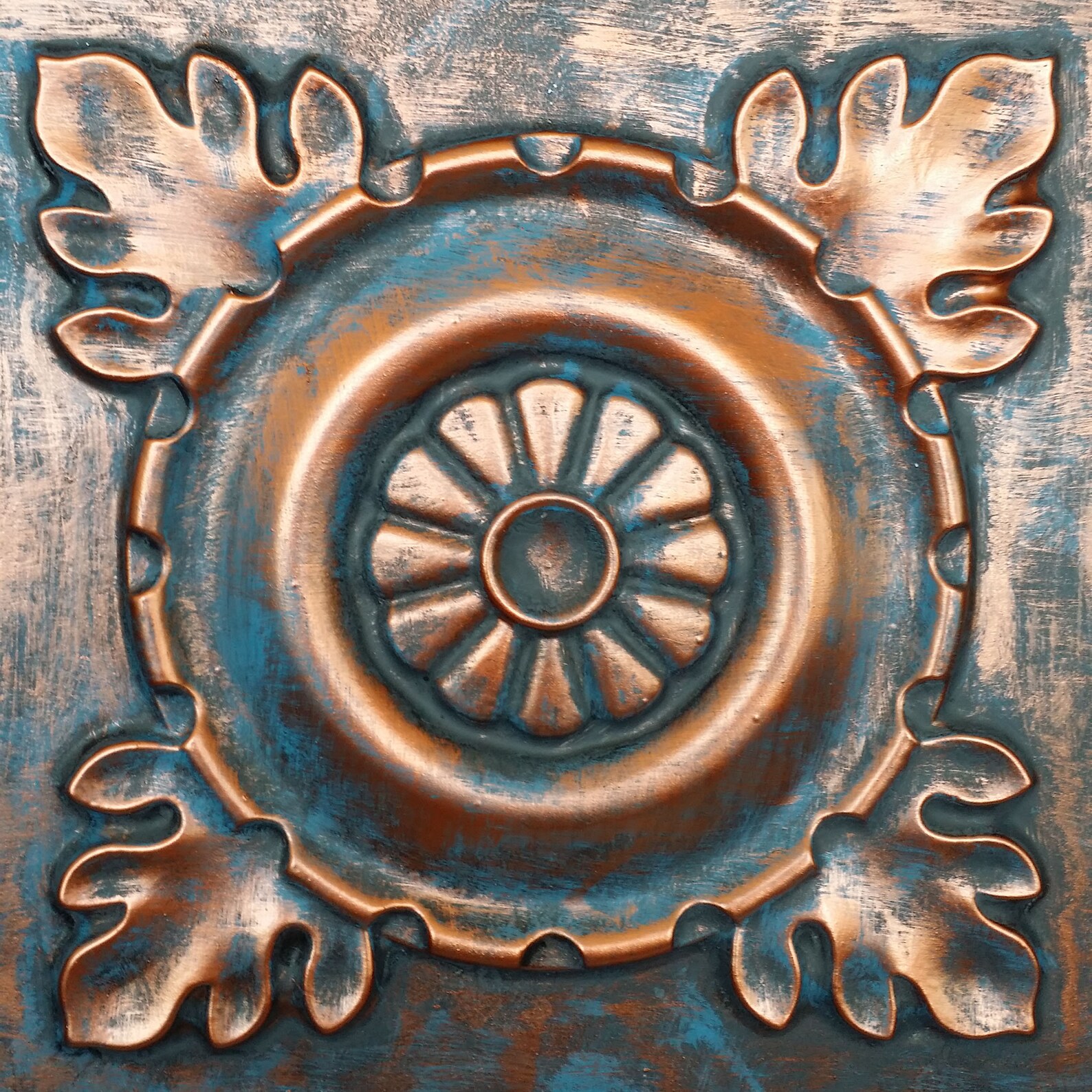 Ceiling Tiles Faux Finished Aged Red Copper Color PL29 | Etsy