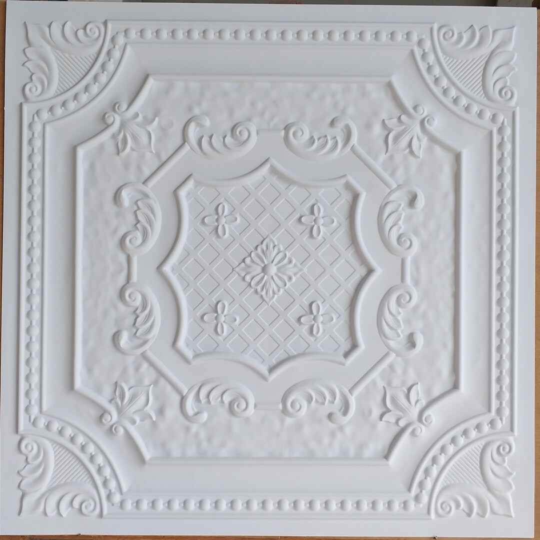 Ceiling Tile Faux Painted White Matt Color PL04 10tiles/lot - Etsy