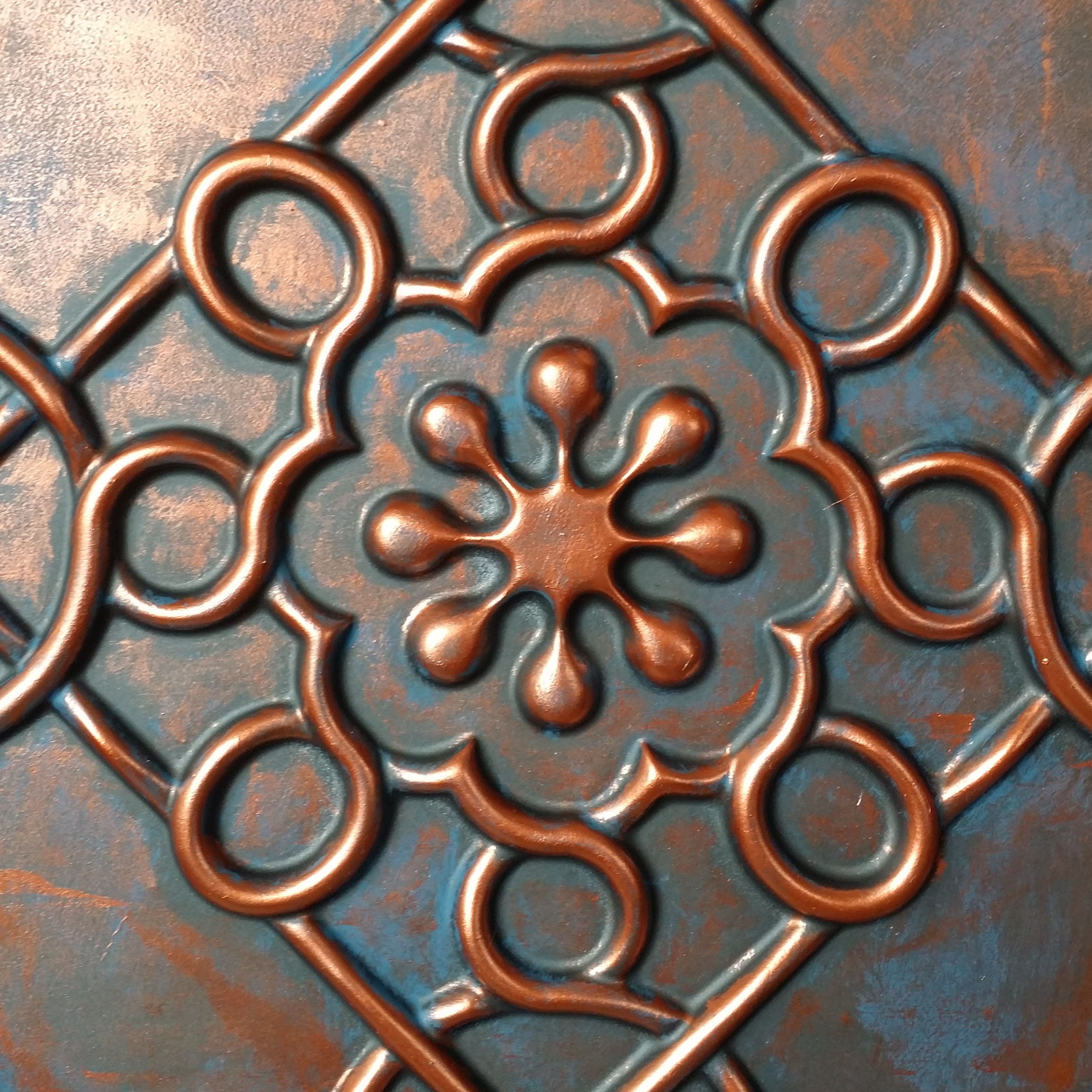 Ceiling Design Faux Finished Rust Copper Restaurant Decor Wall - Etsy