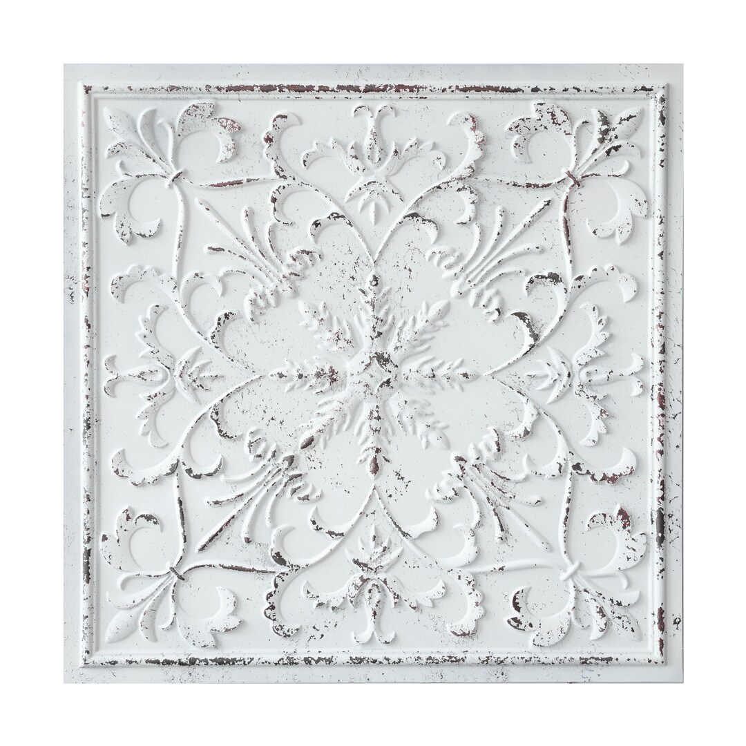 Embossed Tin Ceiling Tiles Decorative 3D Panels Lay-in or Glue-up PVC ...