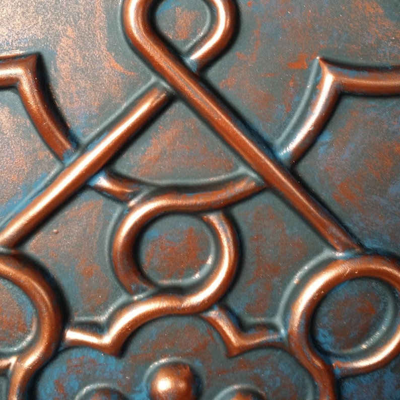 Ceiling Design Faux Finished Rust Copper Restaurant Decor Wall - Etsy