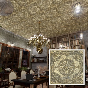 Vintage Embossed Tin Ceiling Tiles Easy to Install PVC Panels - Etsy
