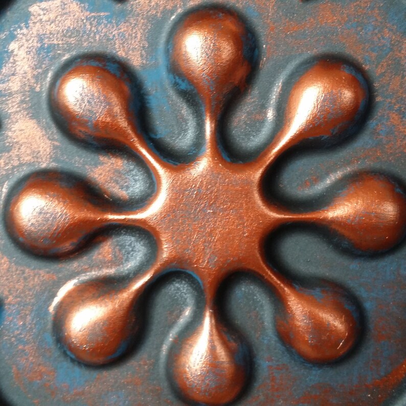 Ceiling Design Faux Finished Rust Copper Restaurant Decor Wall | Etsy